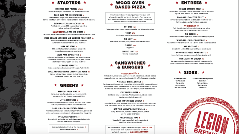 Legion, open now in SouthPark, goes big with its menu – Unpretentious ...
